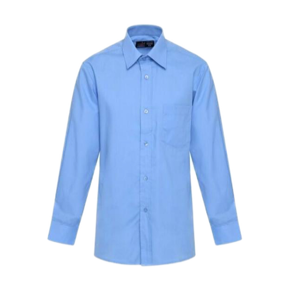 SKY BLUE LONG SLEEVE School Shirts - KenKnit K Ltd